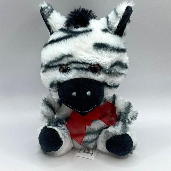 Walmart | Toys | Walmart Baby Jungle Zebra In Red Bow 7 Plush Stuffed ...